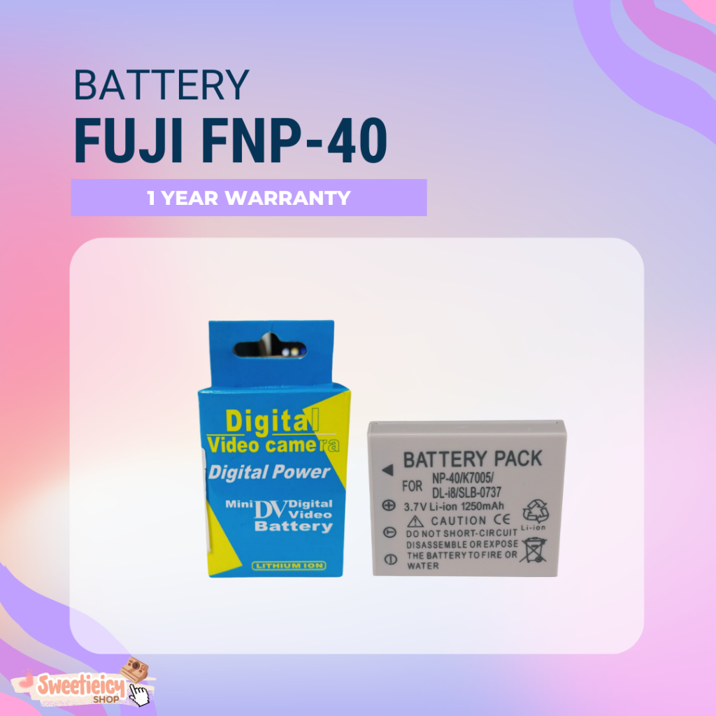 [ประกัน 1 ปี]Camera Battery แบตเตอรี่ FUJI FNP-40 (sku 0058) | Shopee ...