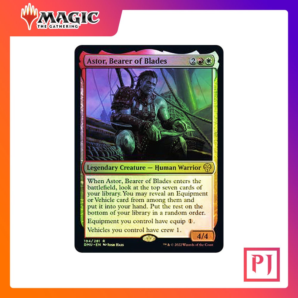 [MTG] Astor, Bearer of Blades [DMU] [MULTI] [RARE] [FOIL] [ENG] (การ์ด ...