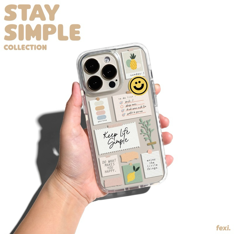 เคสไอโฟน ((สั่งทำชื่อได้)) “ Stay Simple “ iPhone Case for 12 - 16 series & Samsung S24 series ...