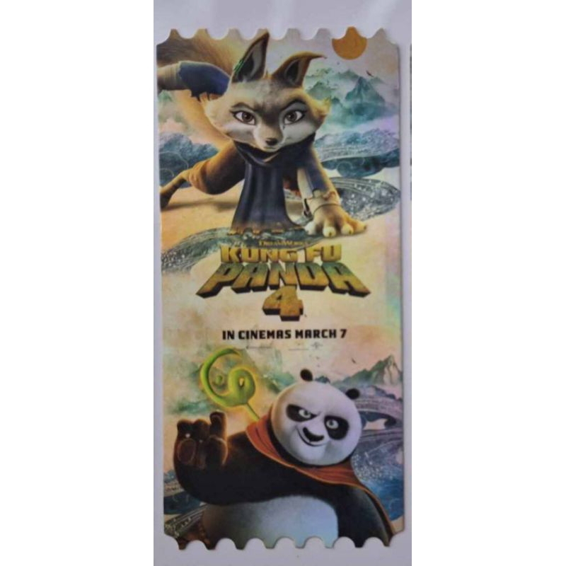 ตั๋ววิบวับ ตั๋วสะสม Kung Fu Panda 4 กังฟูแพนด้า 4 Collectible Ticket ...