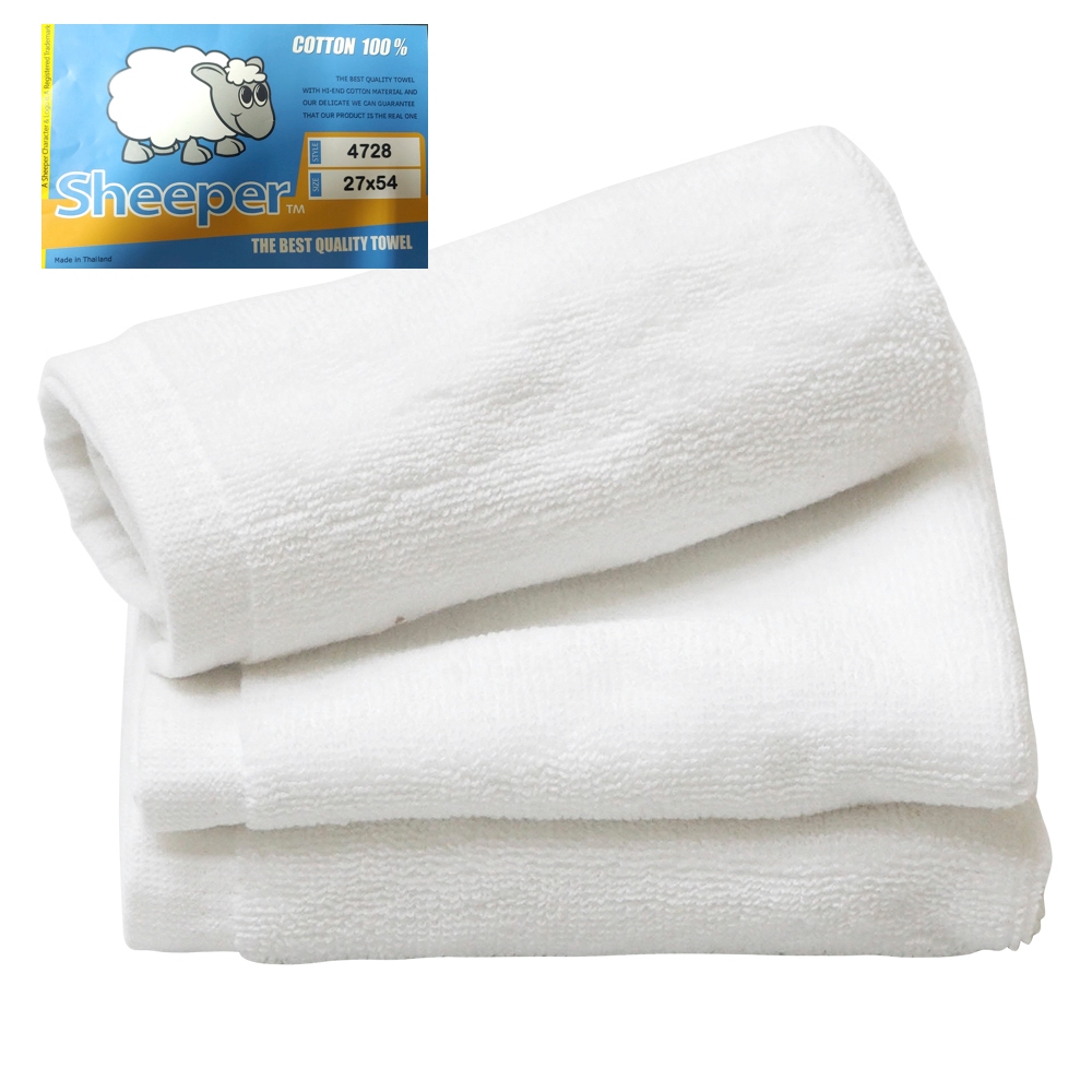 ผ้าเช็ดตัว ผ้าขนหนู ตราลูกแกะ (Sheeper) ขนาด 27x54 นิ้ว หนา นุ่ม นิ่ม | Shopee Thailand