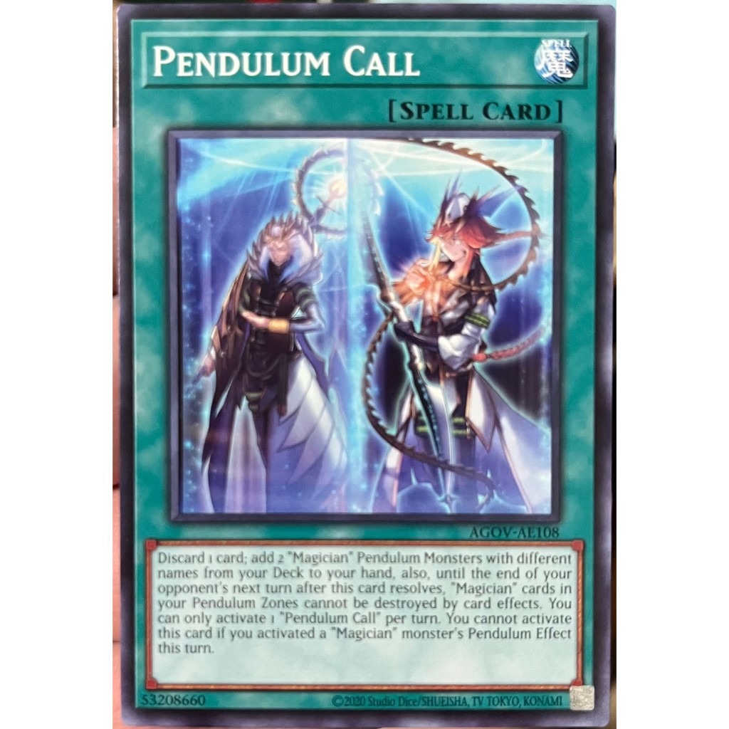 Yugioh Asia-Eng [AGOV-AE108] Pendulum Call (Common) การ์ดยูกิแท้ถูก ...