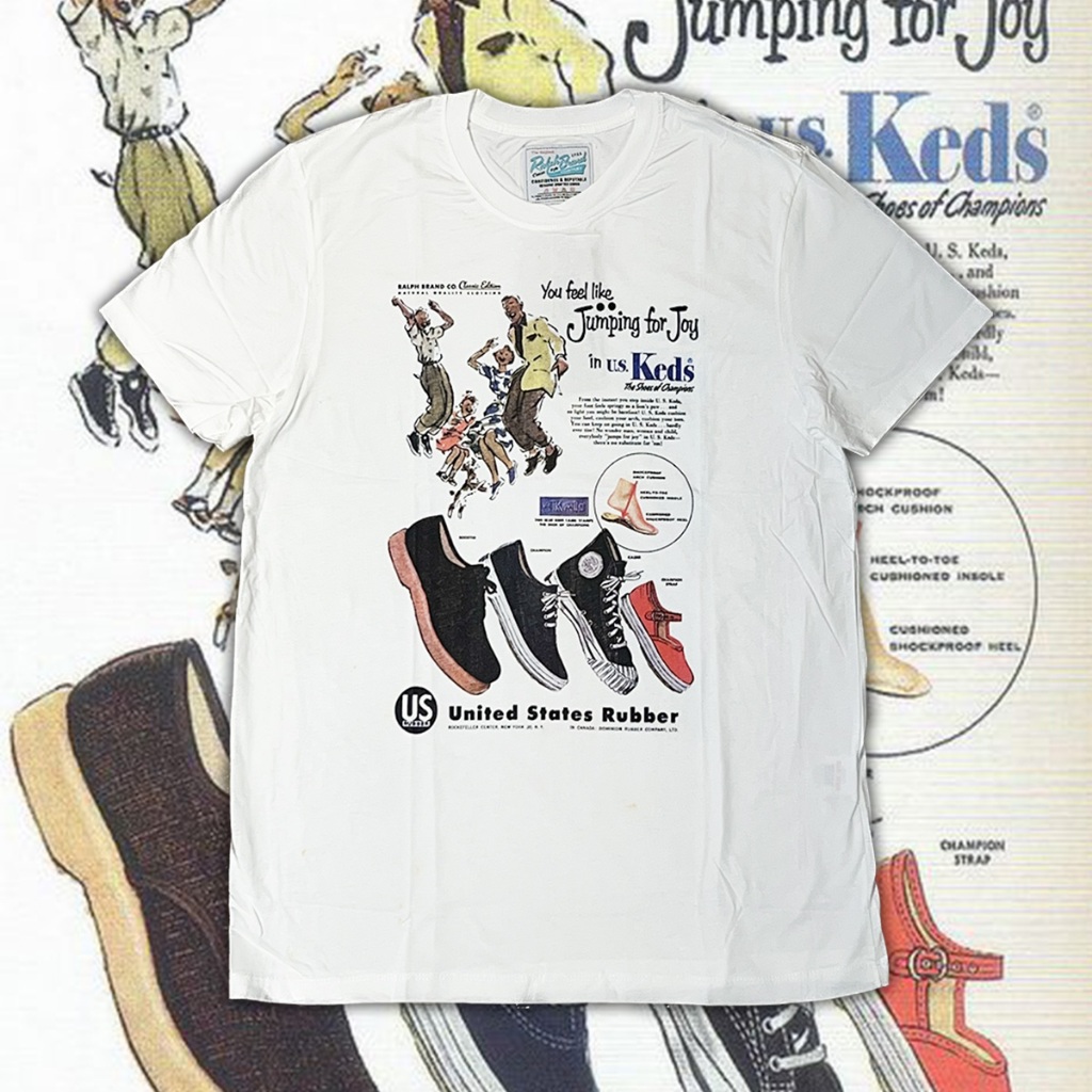 (พร้อมส่ง) Ralph Brand เสื้อยืดผู้ชาย ผ้าฟอก สีขาว นุ่ม สบาย Cotton100 ...