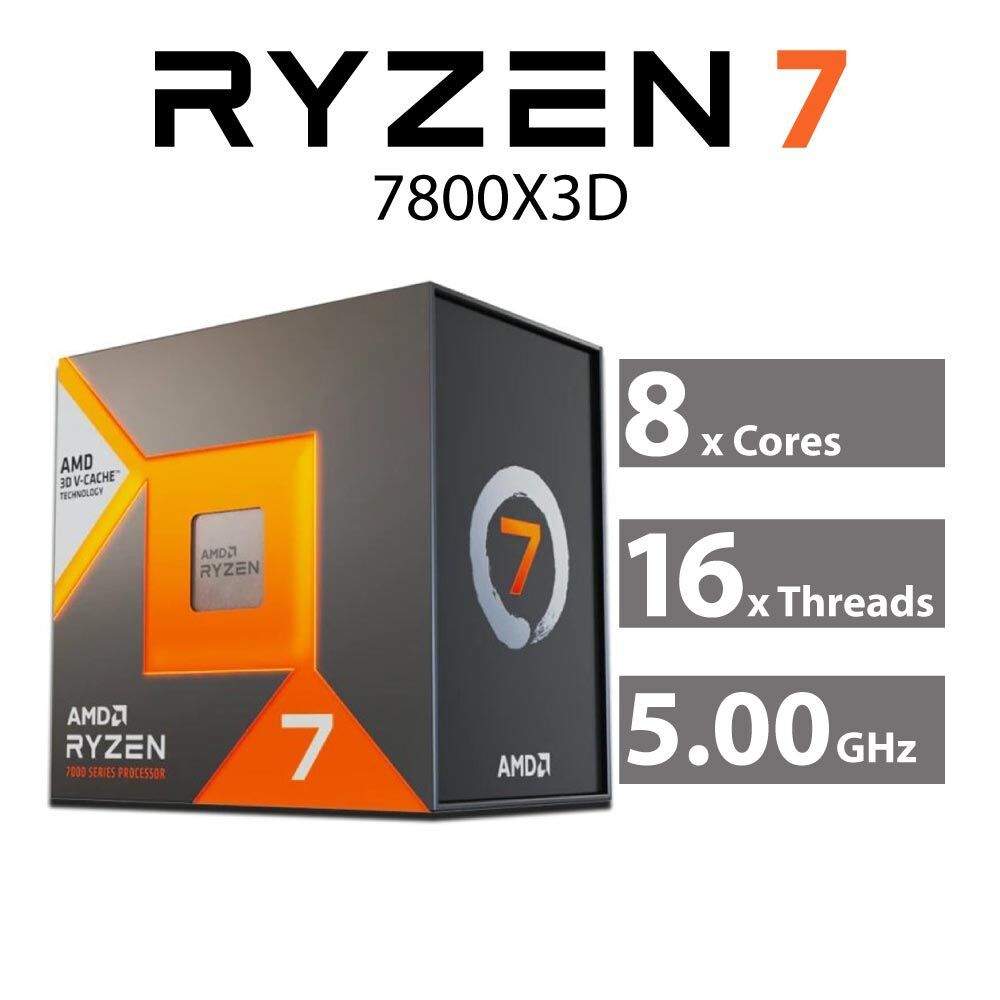 CPU (ซีพียู) AMD RYZEN 7 7800X3D (SOCKET AM5) ซีพียูเกมมิ่งขั้นเทพ ...
