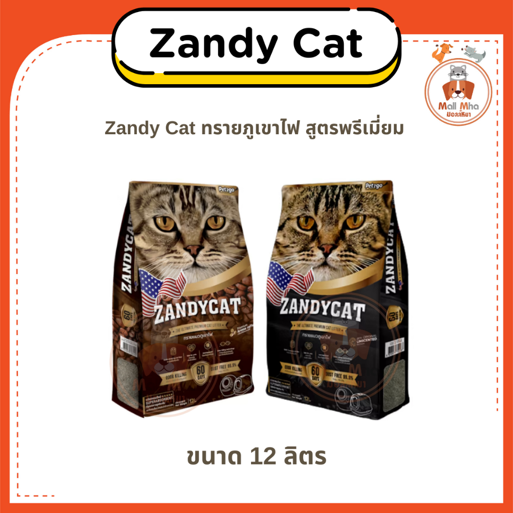 {12ลิตร} Zandy Cat ทรายแมวภูเขาไฟ | Shopee Thailand
