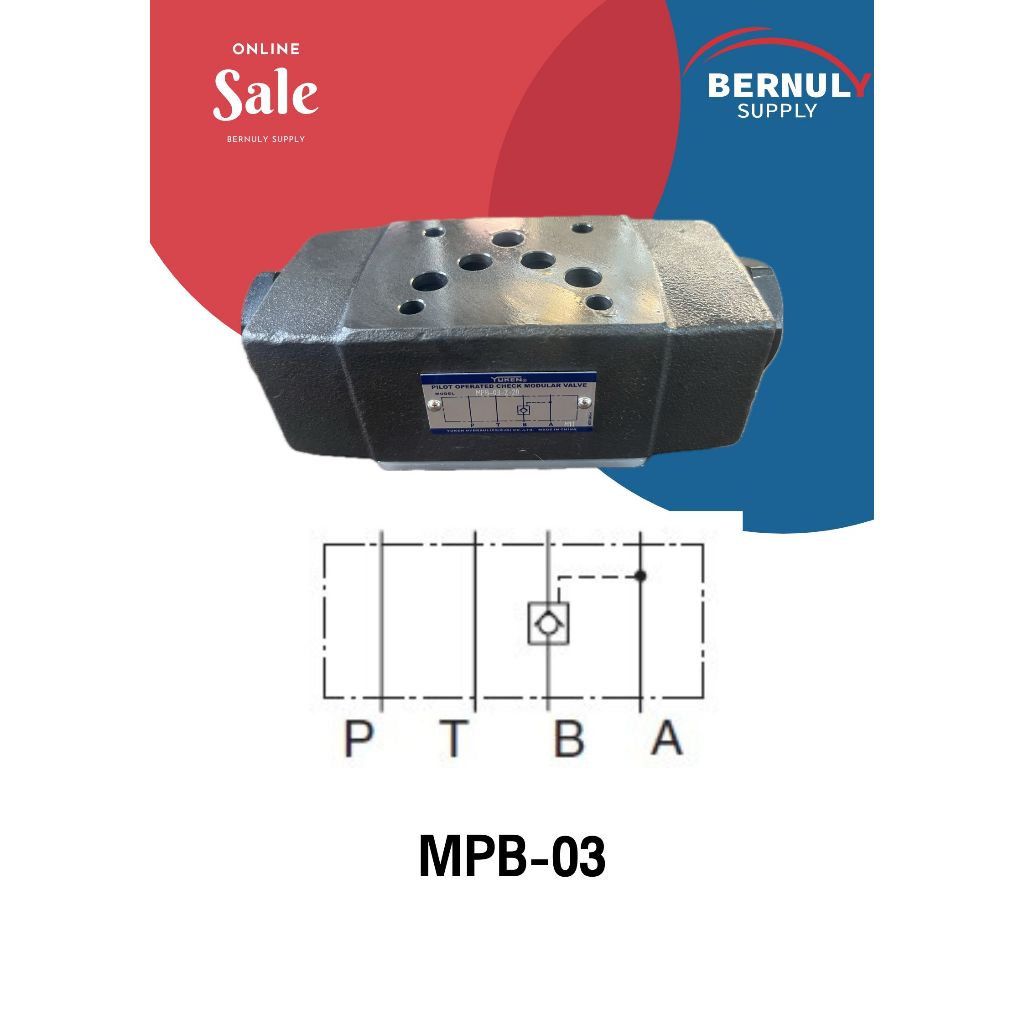 Pilot Operated Check Modular Valve Model : MPA,MPB,MPW-03 ยี่ห้อYUKEN จากประเทศ ไต้หวัน | Shopee ...