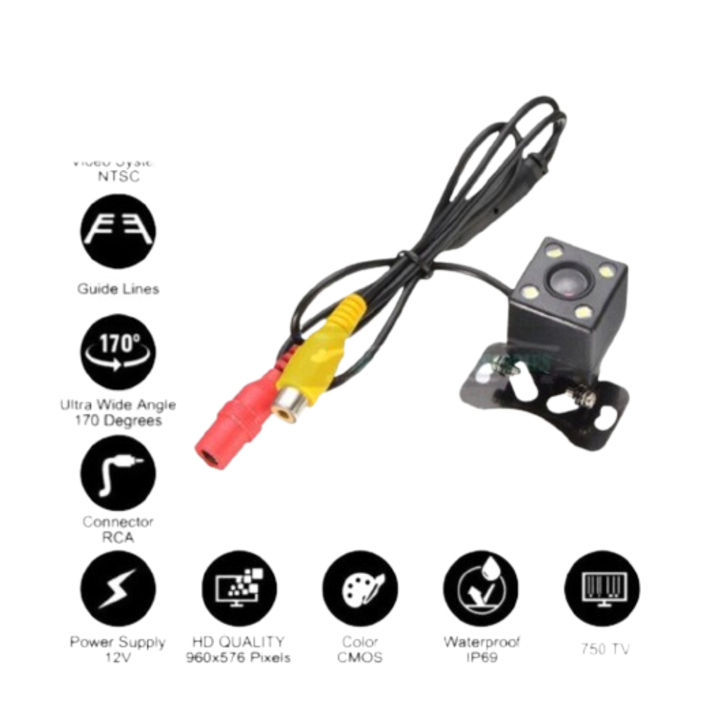 Car Rear View HD Reverse Camera Infrared Night Vision 170" Degree Wide ...