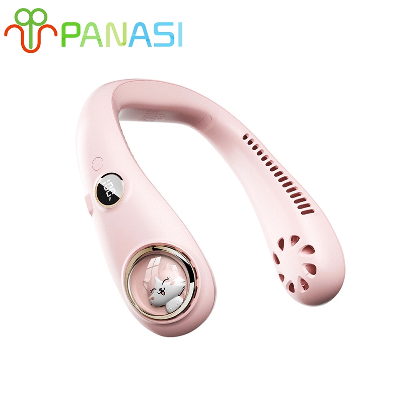 Panasi รุ่นใหม่ล่าสุด พัดลมคล้องคอ องค์ประกอบสัตว์เลี้ยง พัดลมพกพาชาร์จ ...