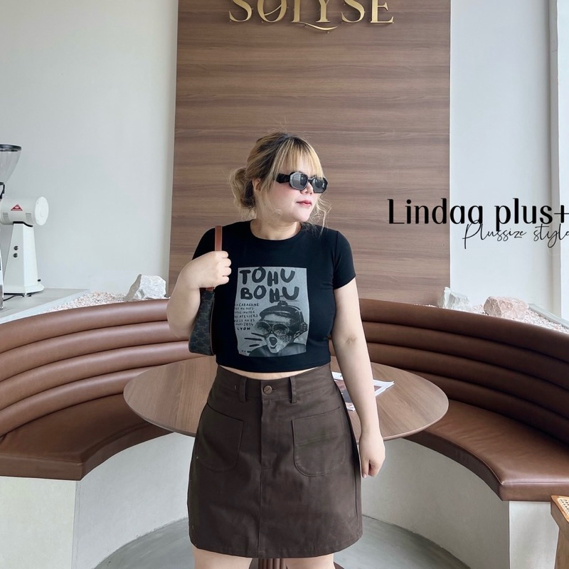 Linn กระโปรงกางเกง (รุ่นกระเป๋าU) กระโปรงสาวอวบ เอว32-46นิ้ว | Shopee Thailand