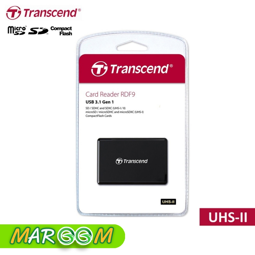 TRANSCEND CARD READER RDF9 USB 3.1 GEN 1 UHS-I/II ประกัน 1 ปี | Shopee ...
