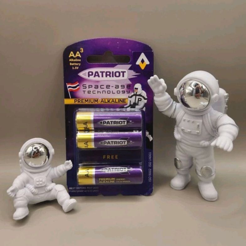 ถ่าน Patriot Premium Alkaline size AA แพ็ค 3 ก้อน | Shopee Thailand