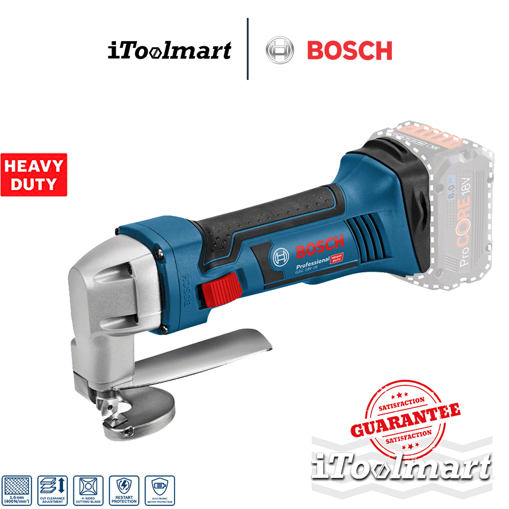 BOSCH เครื่องตัดแผ่นโลหะไร้สาย รุ่น GSC 18V-16 (ตัวเปล่า) | Shopee Thailand