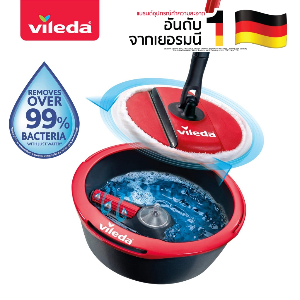 Vileda Spin & Clean วิเลดา ถังปั่นสปินแอนด์คลีน ไม้ม็อบ ถังปั่น ทำความ ...
