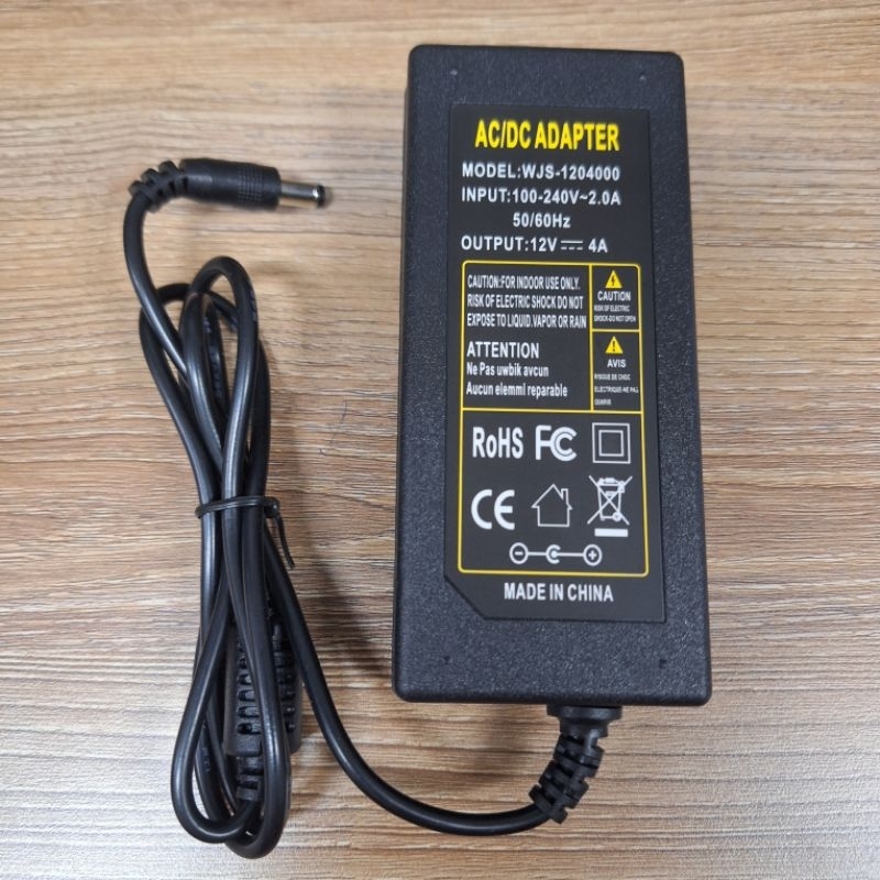 Adapter 12V-4A หัว 5.5X2.5mm พร้อมสาย Ac AC-DC 12V-4000ma | Shopee Thailand