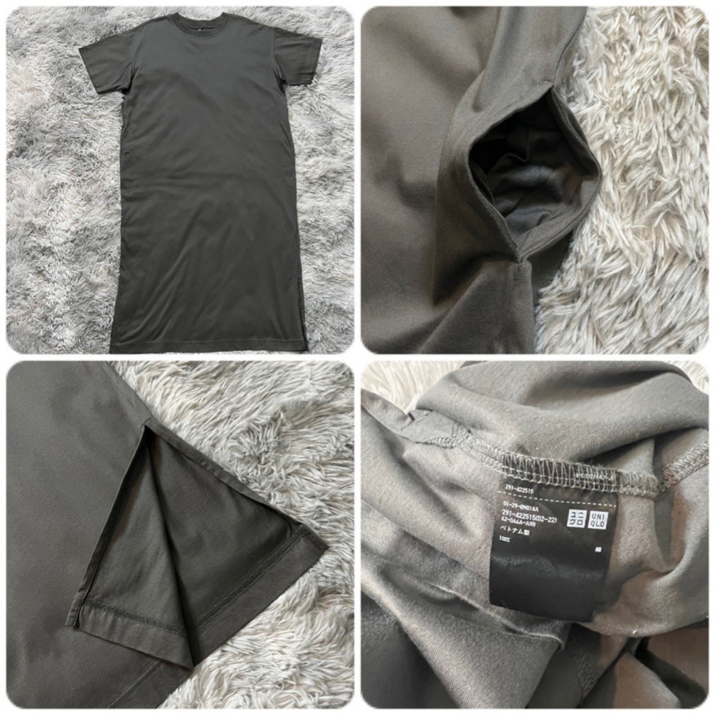 ยู นิ โคล่ เดรสยาว Mercerize Cotton Long T Dress มือสองงานแบรนด์ ...