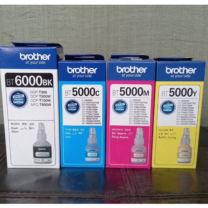 Brother BT-D6000BK+BT5000C / M / Y 4 สี แท้ศูนย์ 100 % (หากเป็นรุ่นใหม่ ...