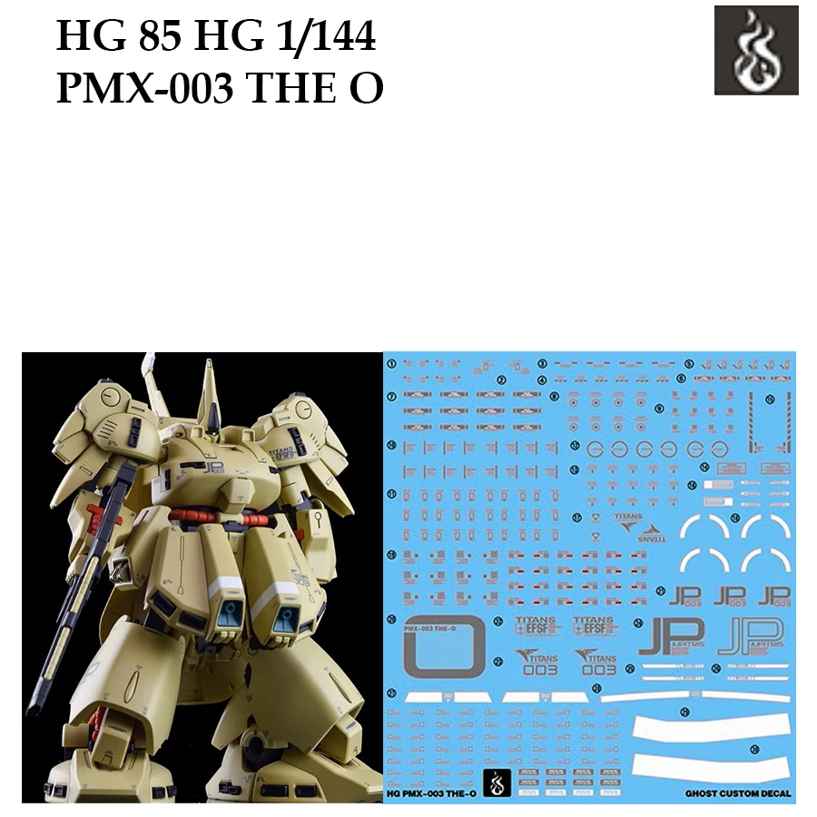 ดีคอลน้ำ [Ghost] HG 85 s PMX-003 THE O GUNDAM HG 1/144 [White ...