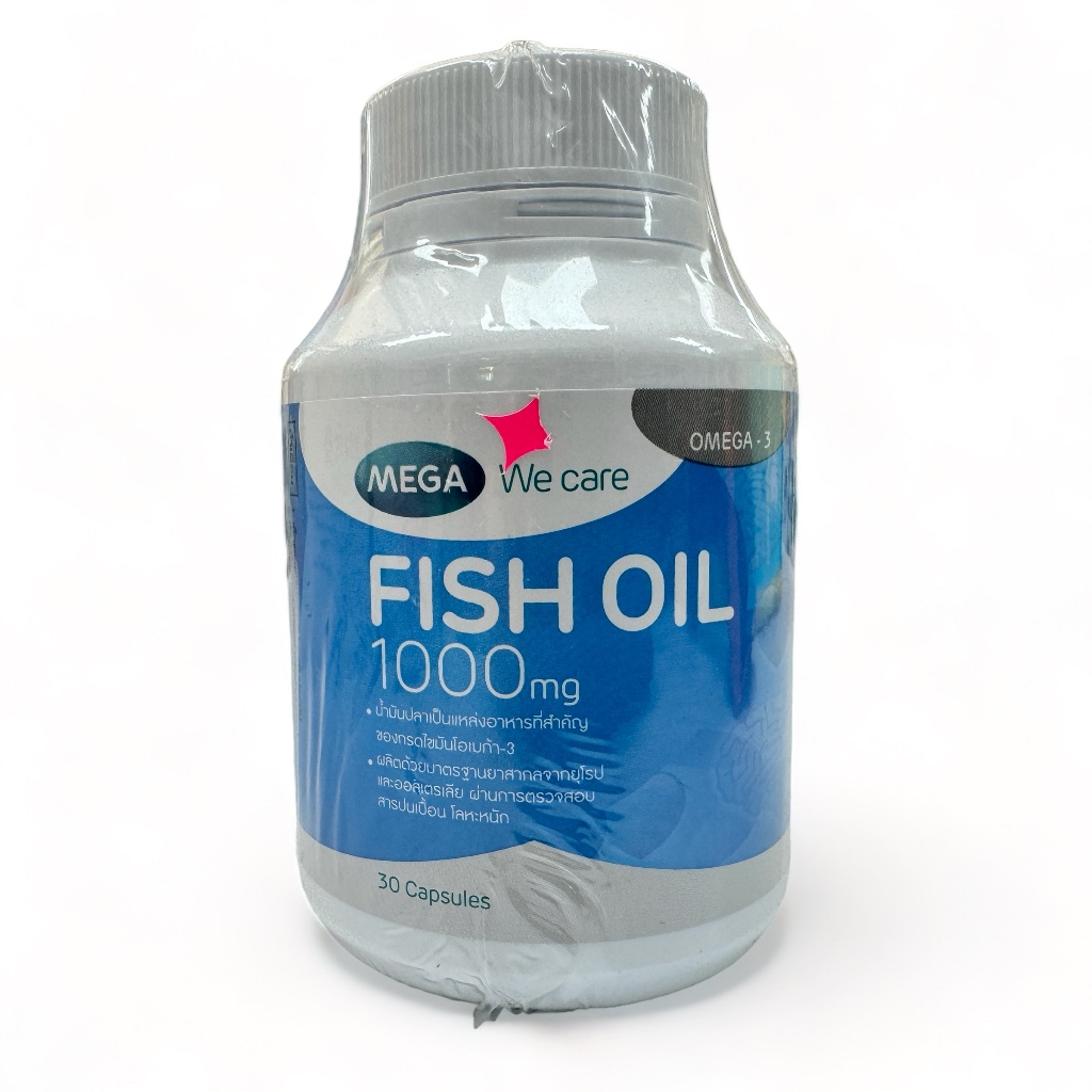 MEGA Fish oil 30 capsules เมก้า ฟิชออย น้ำมันปลา บรรจุ 30 แคปซูล MEGA ...
