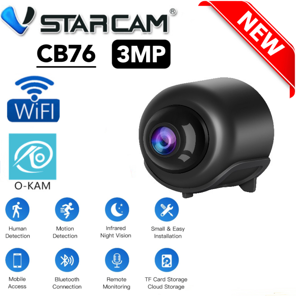 【Vstarcam】 CB76 ความละเอียด 3MP(1296P) กล้องวงจรปิดไร้สาย Indoor SMART ...