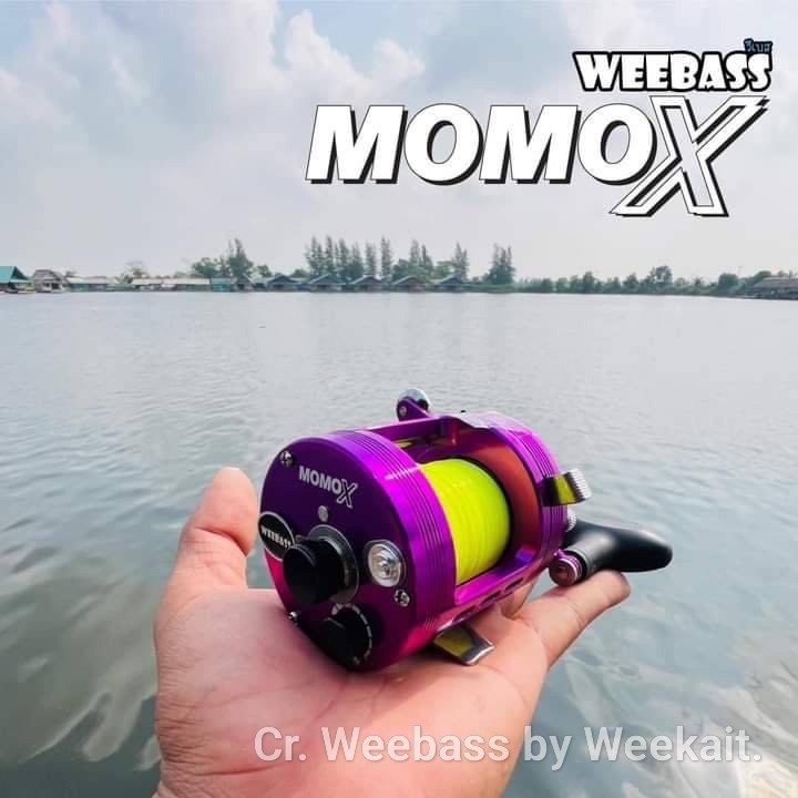 ของแท้ ราคาถูก รอกตกปลา WEEBASS รุ่น MOMO-X (หมุนขวา) ทรงกลม สายหน้าดิน ตกบึก เฟืองทองเหลืองแท้ ...