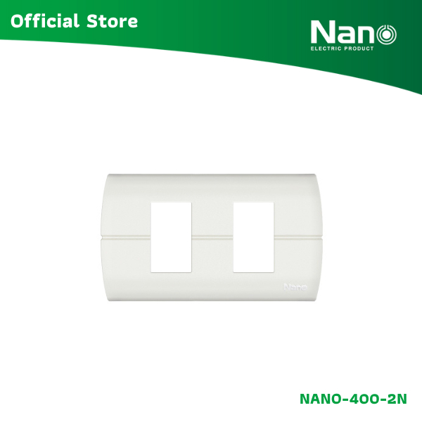 NANO หน้ากากขอบเหลี่ยมโค้ง 2x4" 2ช่อง Classic series (80 ชิ้น/กล่อง) รุ่น NANO-400-2N | Shopee ...