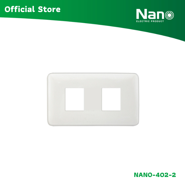 NANO หน้ากากขอบมน 2x4" 2 ช่อง Classic series (80 ชิ้น/กล่อง) รุ่น NANO-402-2 | Shopee Thailand