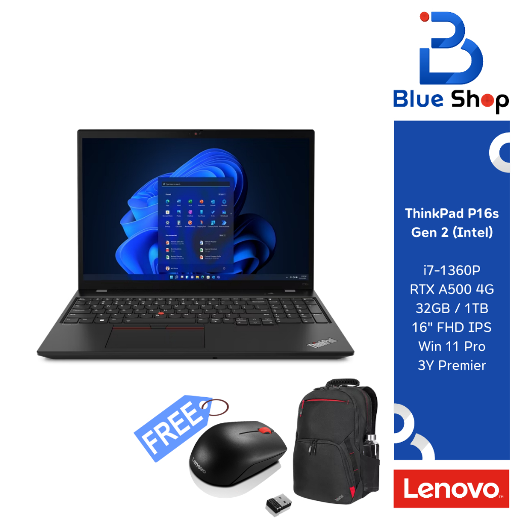 [21HLS0W100] Lenovo Thinkpad P16s โน๊ตบุ้ก Workstation สเปค i7-1360P ...