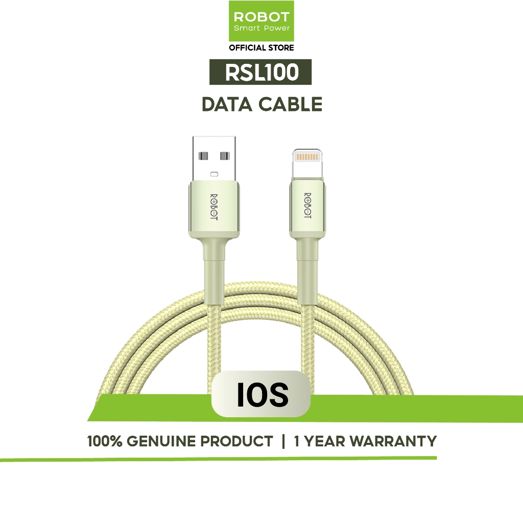 ROBOT สายชาร์จมือถือ รุ่น RSM100/RSL100/RSC100 ชาร์จเร็วสายถัก ความยาว ...