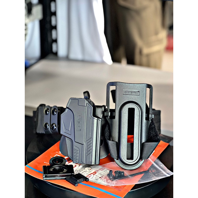 SET: ซองปลดนิ้วโป้งสำหรับ G 19 พร้อมเพลทลดต่ำ Cytac (อุปกรณ์ครบเซ็ทตาม ...