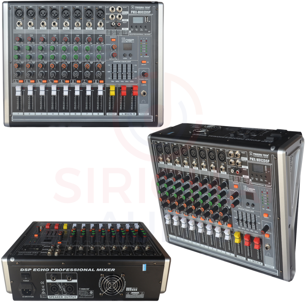 POWERMIXER PROEUROTECH รุ่น M802DSP เพาเวอร์มิกเซอร์8ช่อง สเตอริโอ300วัตต์ eq bluetooth | Shopee ...
