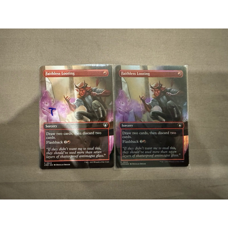 MTG Commander Masters Variants: Faithless Looting (Borderless) | Shopee ...