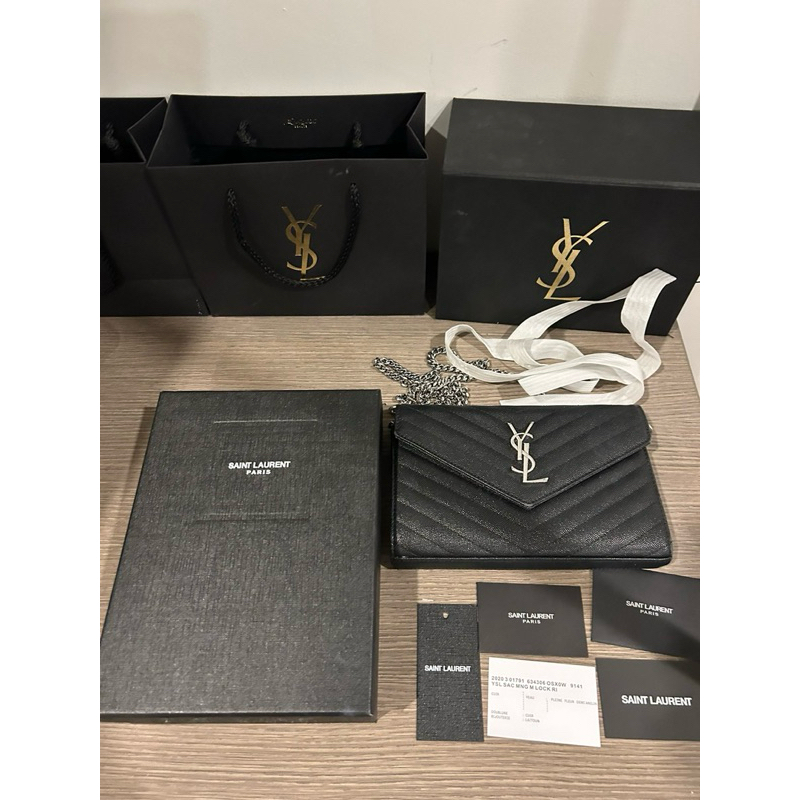 Ysl envelope woc 9 ปี 2020 มือ2 | Shopee Thailand