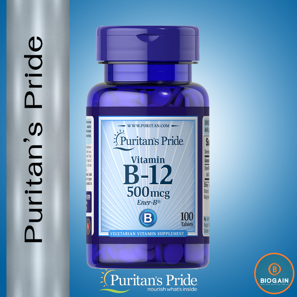 Puritan's Pride Vitamin B-12 500 mcg / 100 Tablets | Shopee Thailand