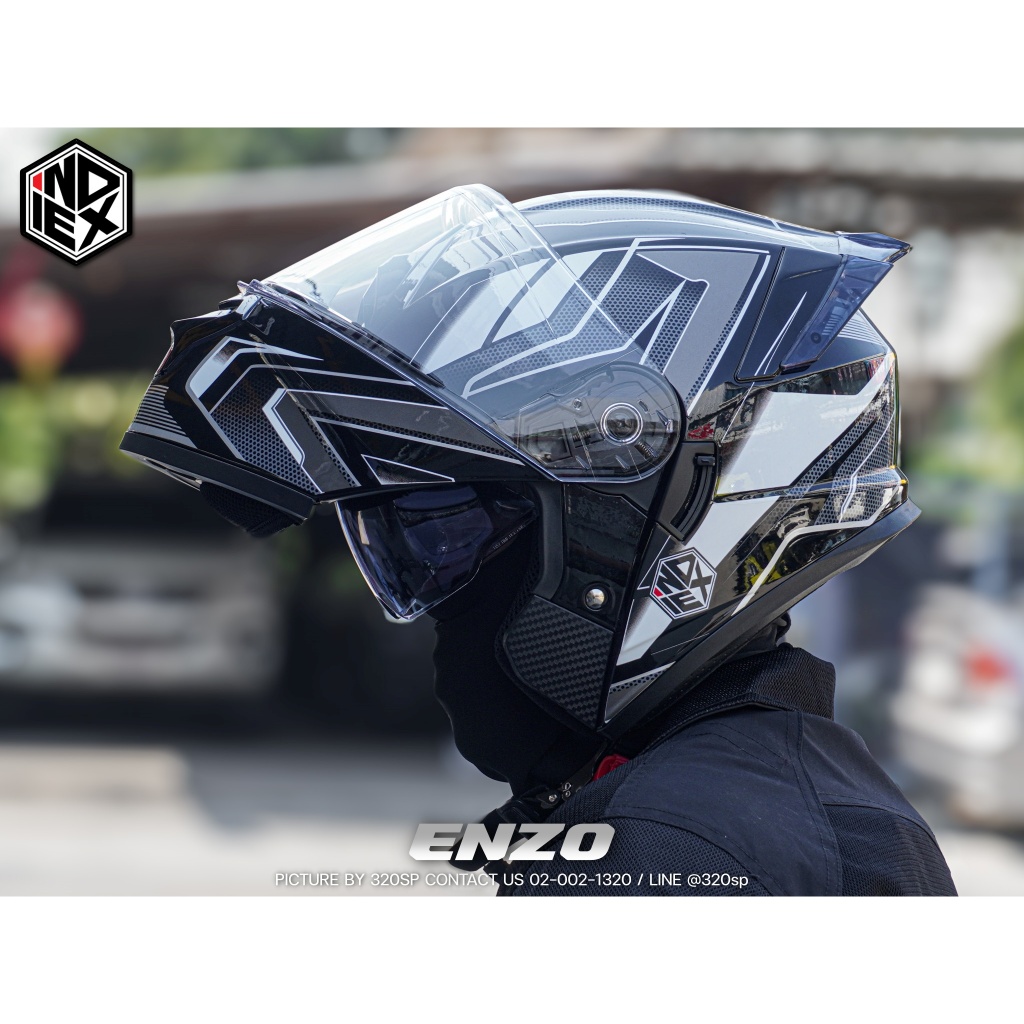 หมวกกันน็อคยกคาง INDEX รุ่น ENZO ทั้งหมด 5 สี ส่งไว!! 320sp | Shopee Thailand