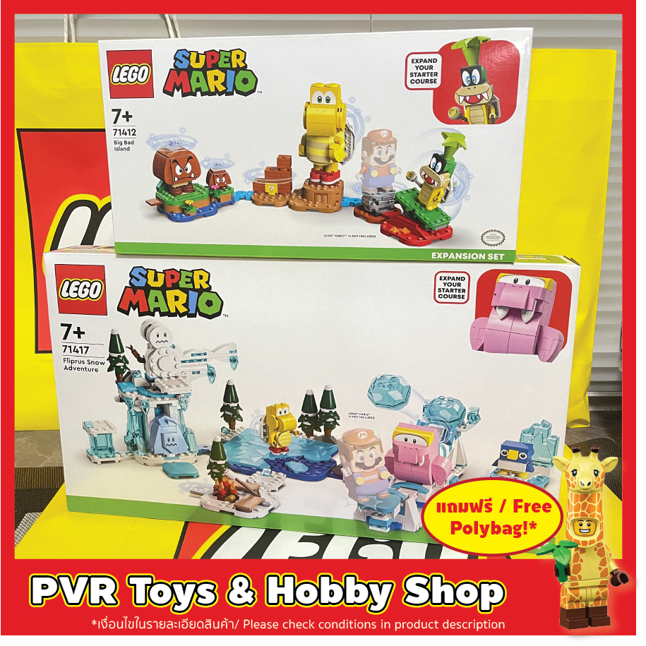 LEGO® 71412 71417 Mario Big Bad Island Fliprus Snow Adventure Expansion ...