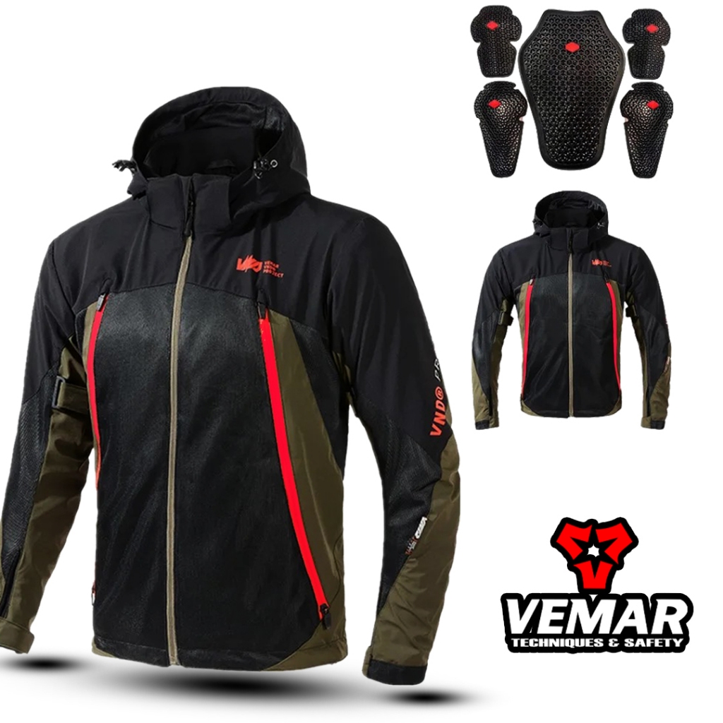 เสื้อการ์ด VEMAR JACKET A-02 ไม่ร้อน ระบายอากาศได้ดี การ์ด 5 จุด ไหล่ ...