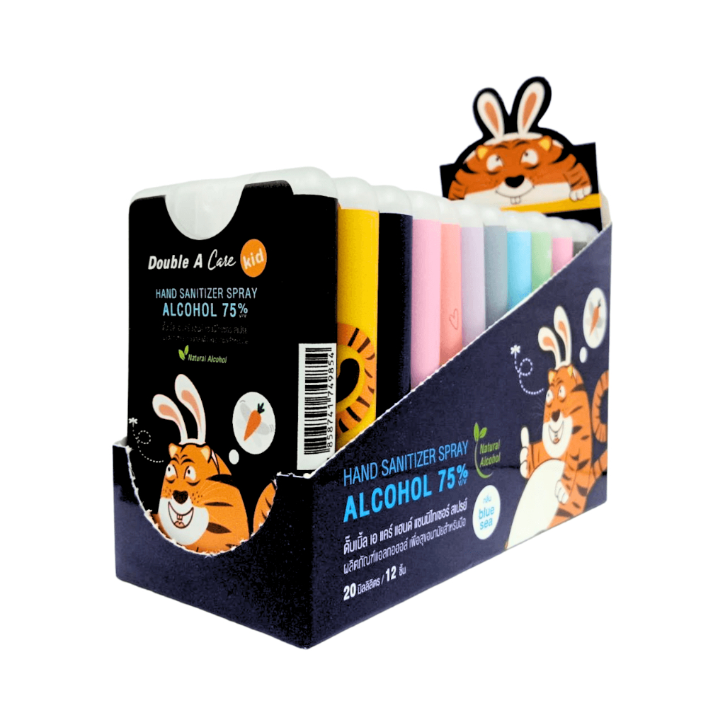 DOUBLE A ALCOHOL 75% (คละลาย) แบบตลับ รุ่นพกพา 20ML | Shopee Thailand
