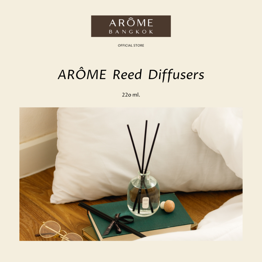 ARÔME Reed Diffusers ก้านไม้หอมระเหย 220 ml สามารถใช้งานได้นานถึง 2 เดือน | Shopee Thailand