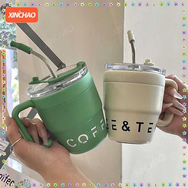 🔥จัดส่งจากกรุงเทพ🔥480ml แก้วกาแฟร้อน แก้วกันร้อนมีหูหิ้ว | Shopee Thailand