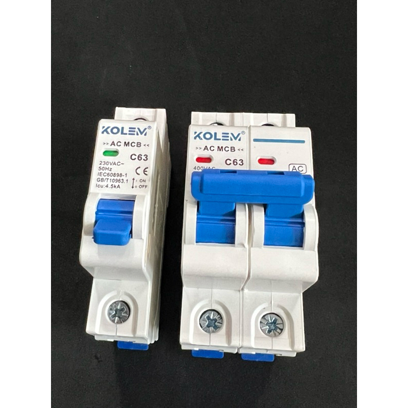 KOLEM AC MCB เซอร์กิตเบรกเกอร์ AC 1P 2P อย่างดี | Shopee Thailand