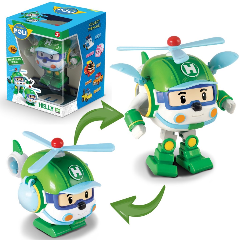 ROBOCAR POLI Helly Transforming Robot 4" ของเล่นหุ่นแปลงร่าง โรโบคาร์ โ ...