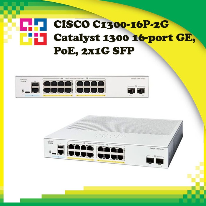 CISCO C1300-16P-2G Catalyst 1300 16-port GE, PoE, 2x1G SFP | Shopee Thailand