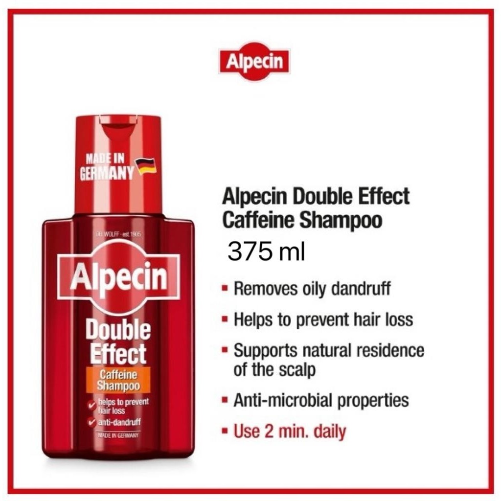 Alpecin Double Effect Caffeine Shampoo 375 ml อัลเปซีน ดับเบิ้ล เอฟเฟก ...