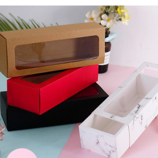 กล่องใส่คุ๊กกี้ ขนม ทรงยาว หน้าต่างฝาสไลด์ (LL20) | Shopee Thailand