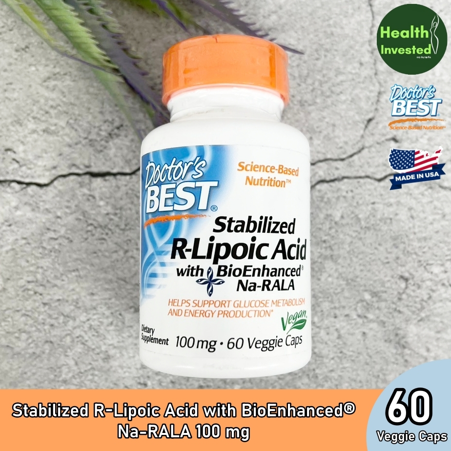 Stabilized R-Lipoic Acid with BioEnhanced® Na-RALA 100 mg 60 Veggie ...