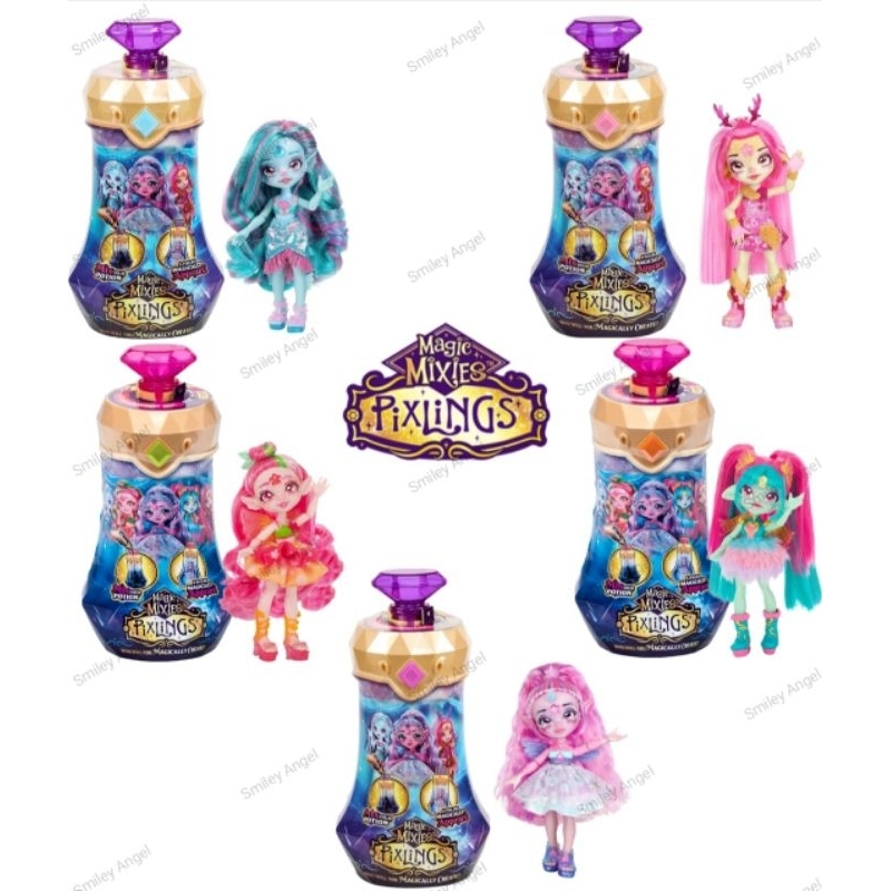 Magic Mixies Pixlings Unia The Unicorn, Amber the Dragon, Deerlee The ...