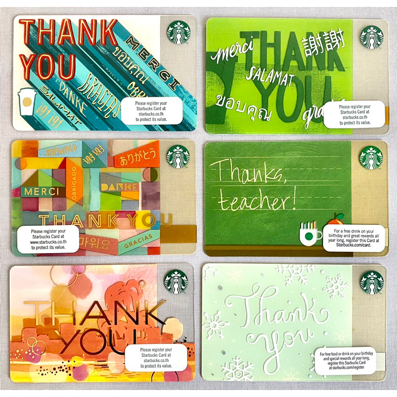 บัตร Starbucks Card - Thank You Collections (บัตรพลาสติก/ไม่มีมูลค่าใน ...