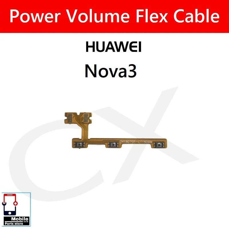 แพรสวิตช์Huawei Nova3 แพรpower แพรปิดเปิดSwitch flex cable volume button Huawei Nova3 | Shopee ...