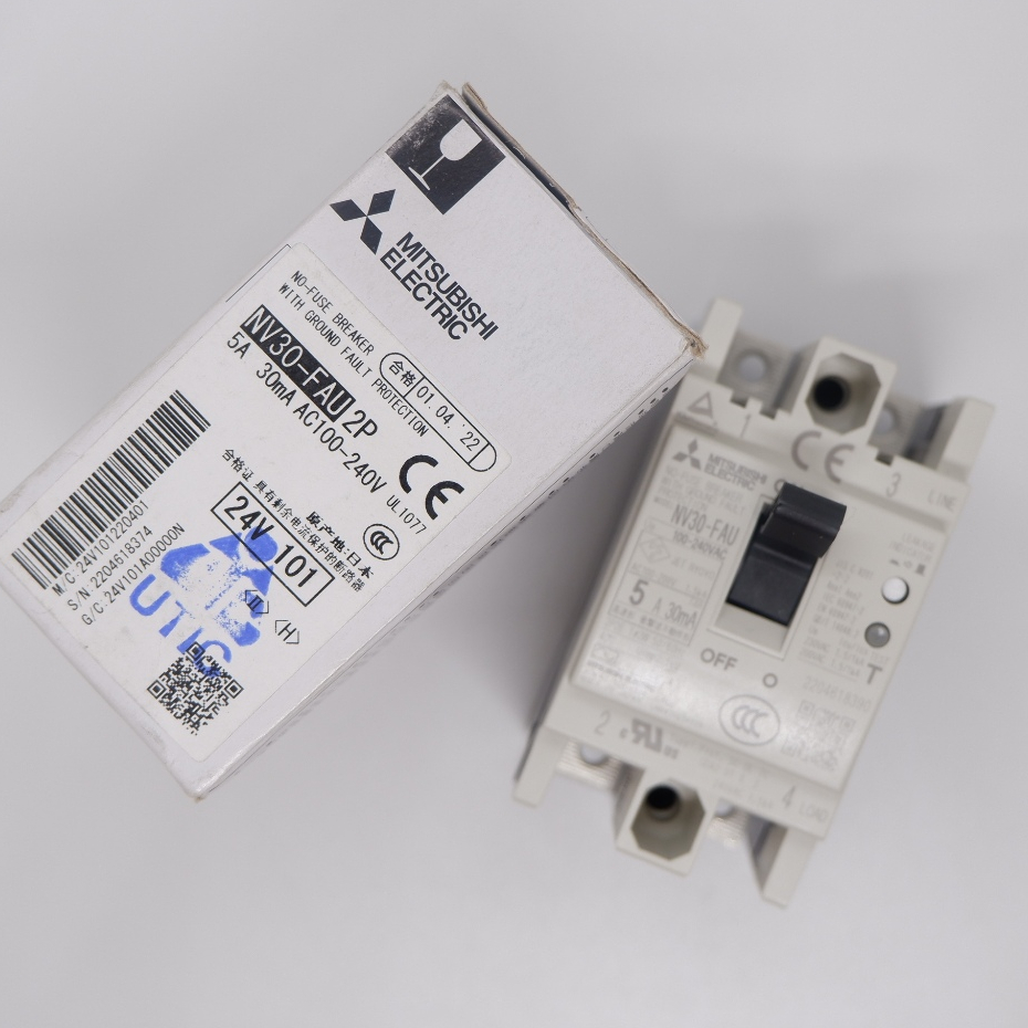 NV30-FAU 30mA 2P 5A Mitsubishi Leakage protection Circuit breaker MCCB | Shopee Thailand