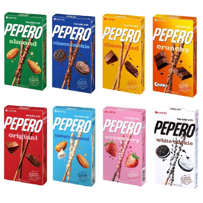 Lotte Pepero strawberry เปเปโร สตรอเบอร์รี่ 32g | Shopee Thailand
